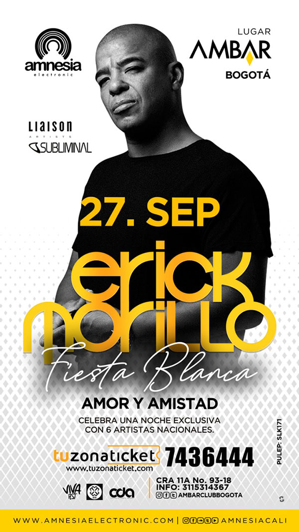 Erick Morillo será parte de la Fiesta Blanca. - La Revue